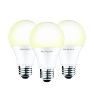 A19 Smart White LED Bulb, 60W, Non-Dimmable, 3-Pack