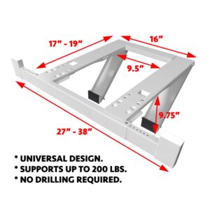 Alpine Hardware American Owned Drillless Drill-Less Window Air Conditioner & Heat Pump Bracket - Window AC Support - Supports Air Conditioners Well Over 200 lbs. - Patented Design No Drilling Model