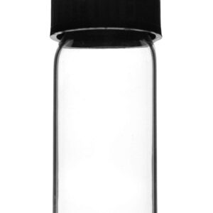 EISCO 12PK Test Tubes, 5ml - Bakelite Screw Cap - Borosilicate 3.3 Glass - 2.1" x 0.6" - Flat Bottom