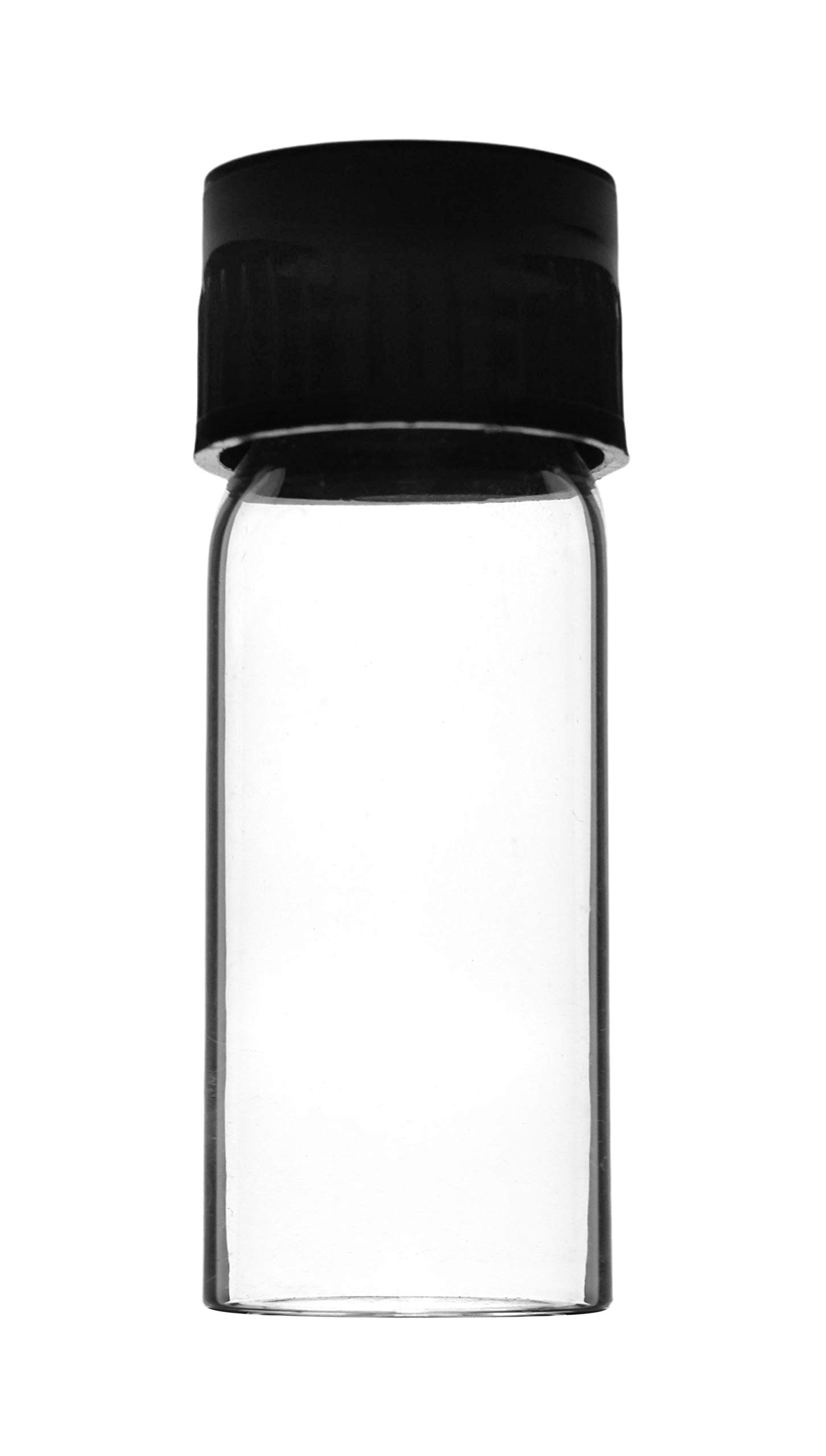 EISCO 12PK Test Tubes, 5ml - Bakelite Screw Cap - Borosilicate 3.3 Glass - 2.1" x 0.6" - Flat Bottom