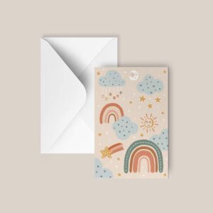 Rileys Baby Shower Thank You Cards Assortment, 50-Count | Hand-Illustrated 5 Designs, Baby Shower Thank You Cards with Envelopes, Thank You Cards Baby Shower Bulk Variety Pack (Nature)