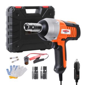 electric impact wrench 12v impact wrench, 1/2” car impact wrench corded power impact wrench kit with sockets and carry case dobetter-dbiw12