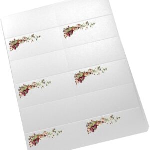 Grapes and Peach Roses Swag Printable Place Cards, Set of 60 (10 Sheets), Laser & Inkjet Printers - Wedding, Party, Dinner, and Special Events - Made in the USA