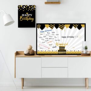 party greeting Jumbo Birthday Card Giant Guest Book Happy Birthday Party Decorations Supplies Gifts for Office Women Men Co-Worker -Large 14 x 22 inches