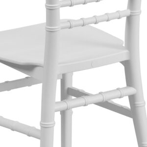 BizChair Child’s White Resin Party and Event Chiavari Chair for Commercial & Residential Use