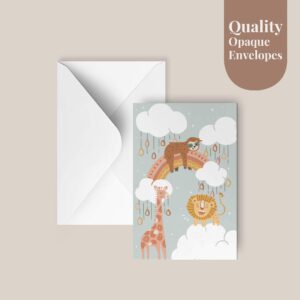 Rileys Baby Shower Thank You Cards Assortment, 50-Count | Hand-Illustrated 5 Designs, Baby Shower Thank You Cards with Envelopes, Thank You Cards Baby Shower Bulk Variety Pack (Nature)