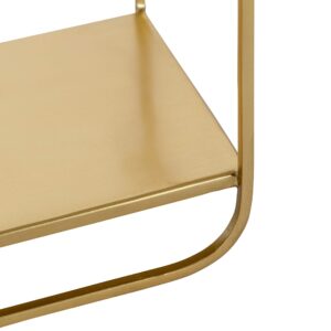 Kate and Laurel Emerline Midcentury Shelf Set, Set of 2, Gold, Decorative Modern Shelves for Storage and Display