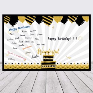 party greeting Jumbo Birthday Card Giant Guest Book Happy Birthday Party Decorations Supplies Gifts for Office Women Men Co-Worker -Large 14 x 22 inches