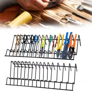 2 Pack Pliers Organizer Tool Box Drawer Storage Rack, Durable Black Steel Rack Fits Most Toolboxes, Hand Tool Organizers Storage Rack, Slots Fit Most Pliers, Professional Quality(Black)