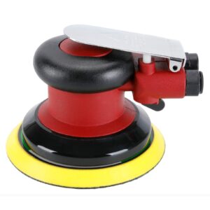 professional air random orbital palm sander, heavy duty dual action pneumatic sander with 1pc backing plate (5 inch)