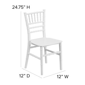 BizChair Child’s White Resin Party and Event Chiavari Chair for Commercial & Residential Use