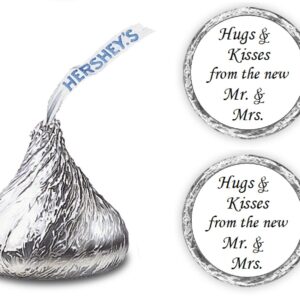 324 Hugs and Kisses from The new Mr. & Mrs. Kiss Wedding Stickers, Chocolate Drops Labels Stickers for Weddings, Bridal Shower Engagement Party Decorations, Party Favors Decor for Kisses