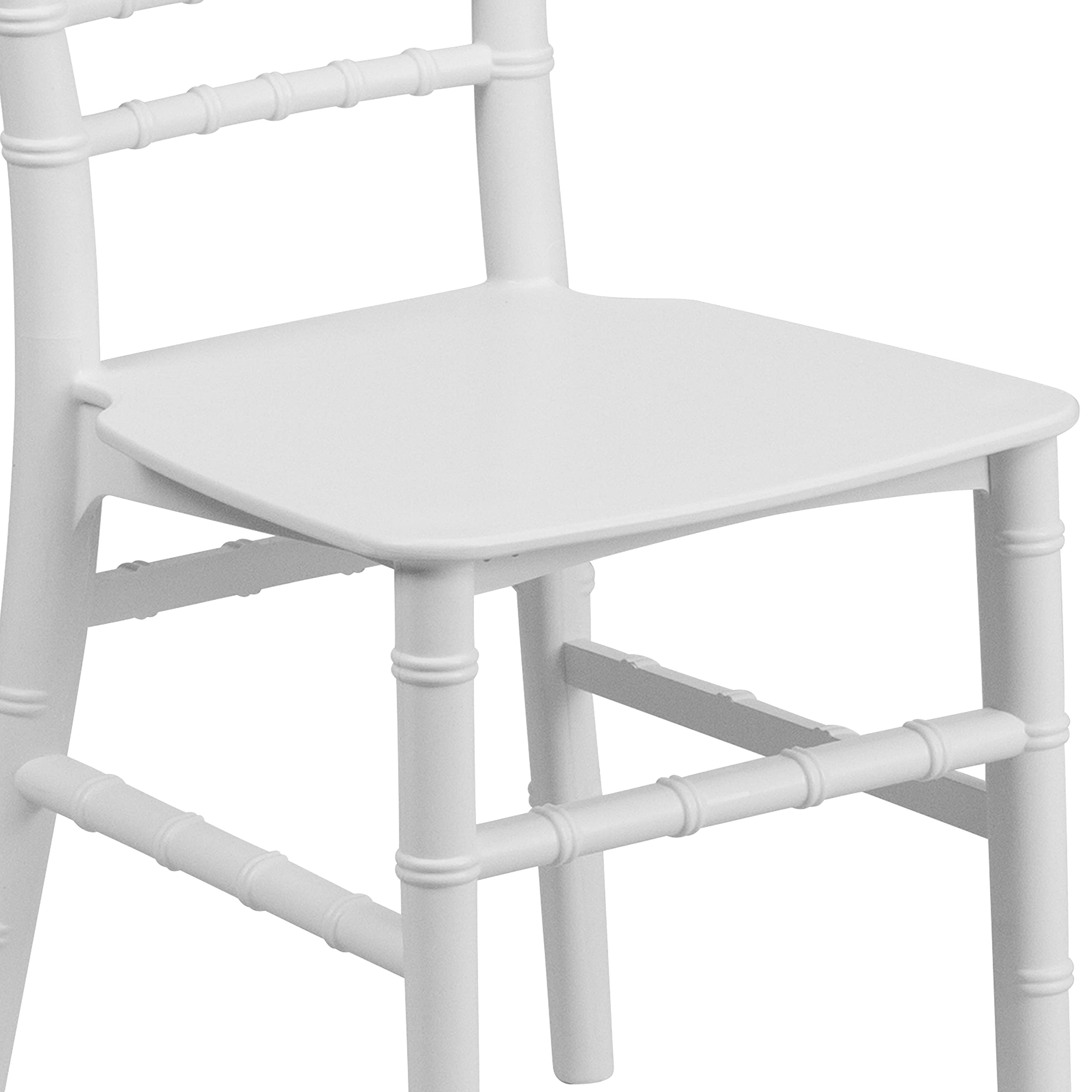 BizChair Child’s White Resin Party and Event Chiavari Chair for Commercial & Residential Use