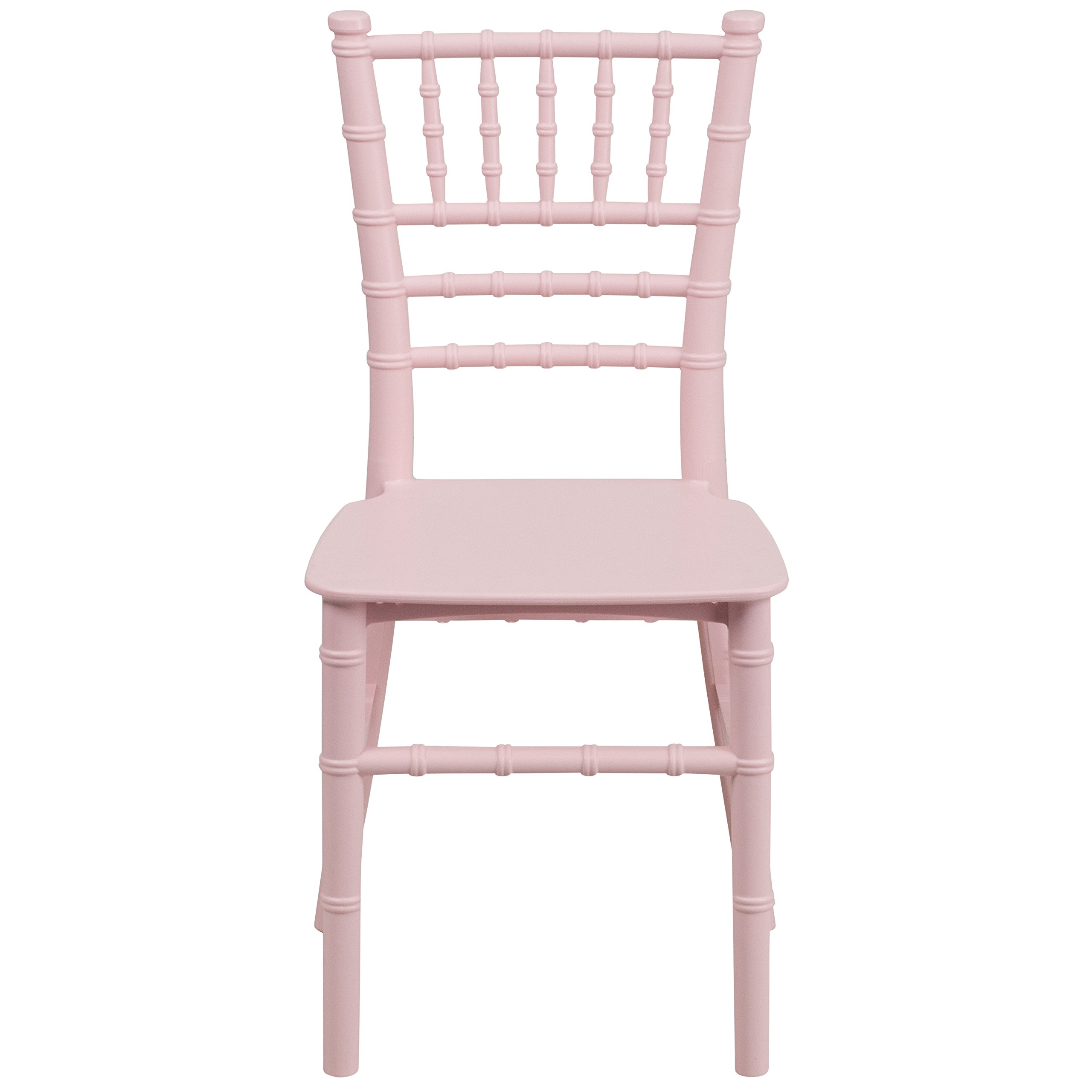 BizChair Child’s Pink Resin Party and Event Chiavari Chair for Commercial & Residential Use