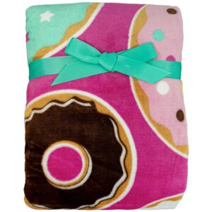 Infinity Republic - Happy Donuts Super Plush Blanket - Perfect for Gifts, Kids, Teens, etc!