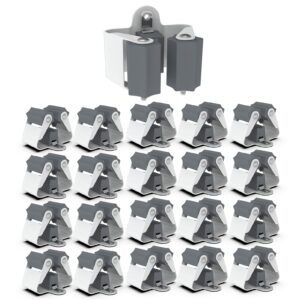 3-h mop and broom holder wall mount 20 pack, broom holder wall mount, broom holder for garage garden shed storage system laundry room home kitchen organization up to 1.45 inch(grey)