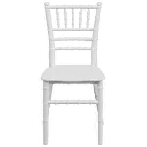 BizChair Child’s White Resin Party and Event Chiavari Chair for Commercial & Residential Use