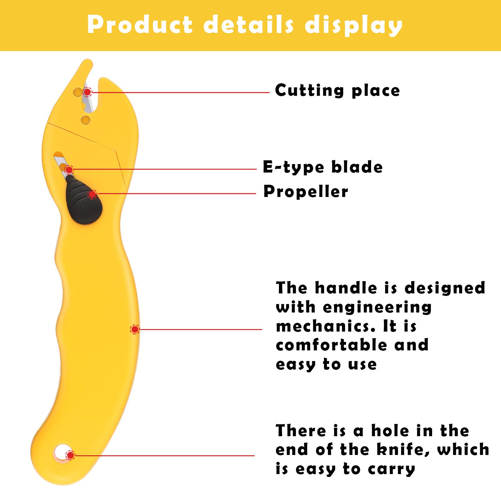 Dual Blade Universal Package Opener, Pocket Box Utility Knife Set, Including Extra 10 Pieces Fast Change Blade