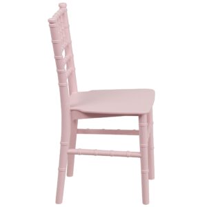 BizChair Child’s Pink Resin Party and Event Chiavari Chair for Commercial & Residential Use