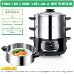 Secura Steamer Basket 304 Stainless Steel Food Steamer 1 Tier for 8.5 Quart Electric Food Steamer