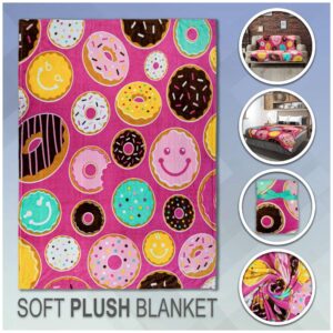 Infinity Republic - Happy Donuts Super Plush Blanket - Perfect for Gifts, Kids, Teens, etc!