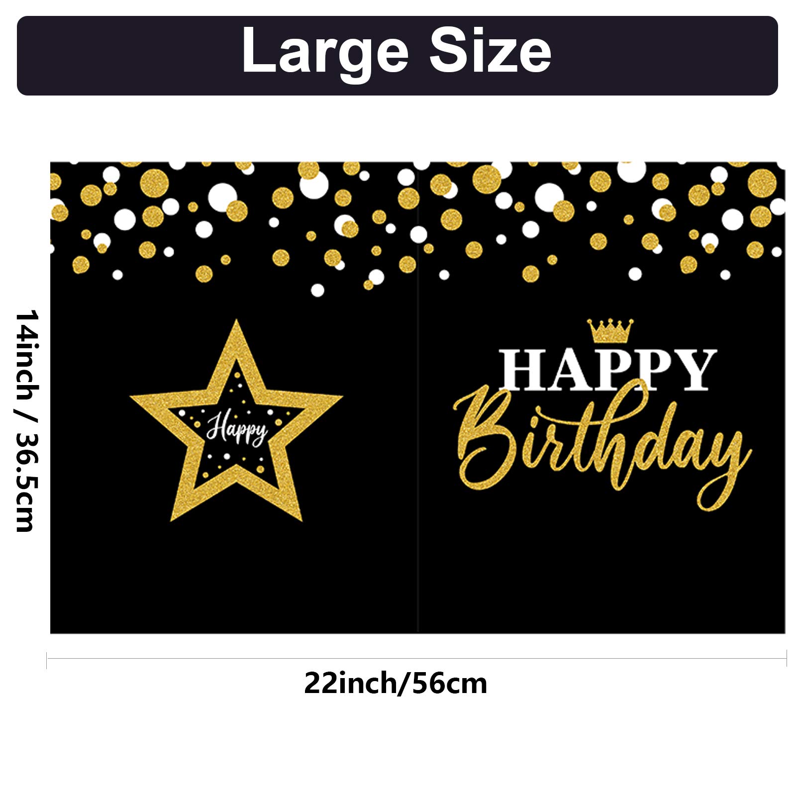 party greeting Jumbo Birthday Card Giant Guest Book Happy Birthday Party Decorations Supplies Gifts for Office Women Men Co-Worker -Large 14 x 22 inches