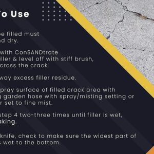 ConSandtrate Concrete Crack Filler - Gray - 3 lb. (Single Bottle) for filling in concrete cracks on driveways, walkways and patios.