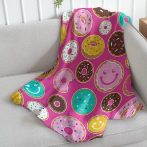 infinity republic - happy donuts super plush blanket - perfect for gifts, kids, teens, etc!