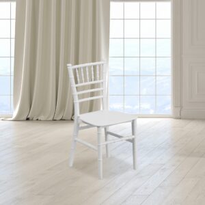 bizchair child’s white resin party and event chiavari chair for commercial & residential use