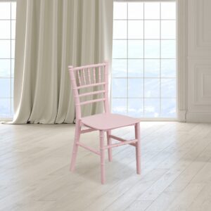 bizchair child’s pink resin party and event chiavari chair for commercial & residential use