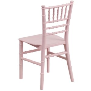 BizChair Child’s Pink Resin Party and Event Chiavari Chair for Commercial & Residential Use