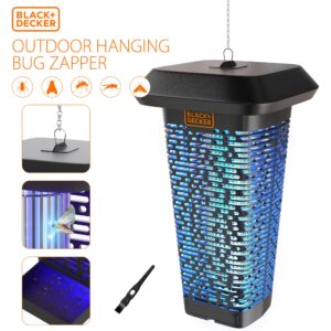 BLACK+DECKER Bug Zapper & Fly Trap-Mosquito Repellent- Gnat Killer Indoor & Outdoor Electric UV Bug Catcher for Insects- 2 Acre Coverage for Home, Deck, Garden, Patio Commercial Strength