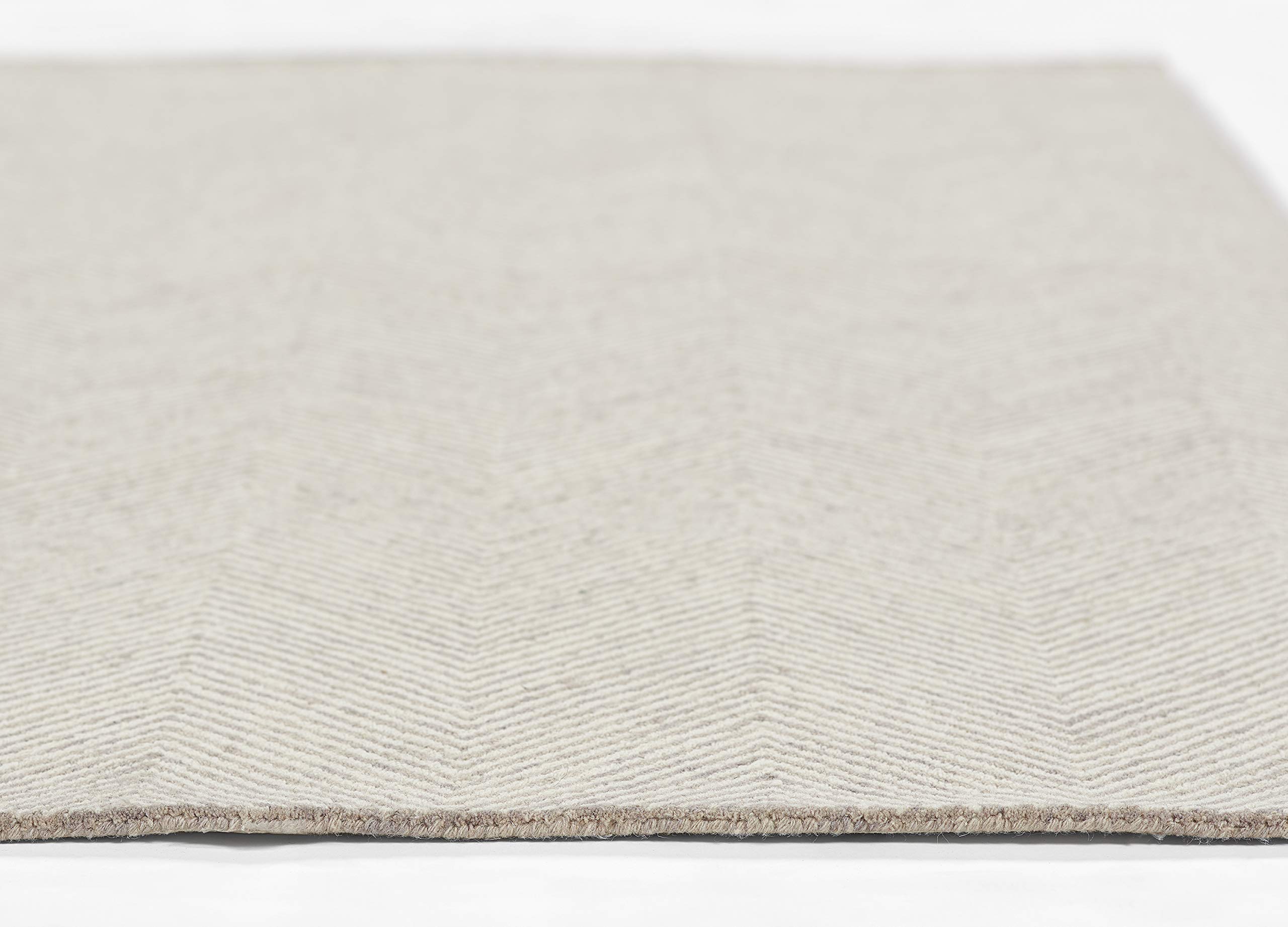 Momeni Charles Wool Hand Tufted Contemporary Indoor Area Rug, Taupe, 5' X 8'