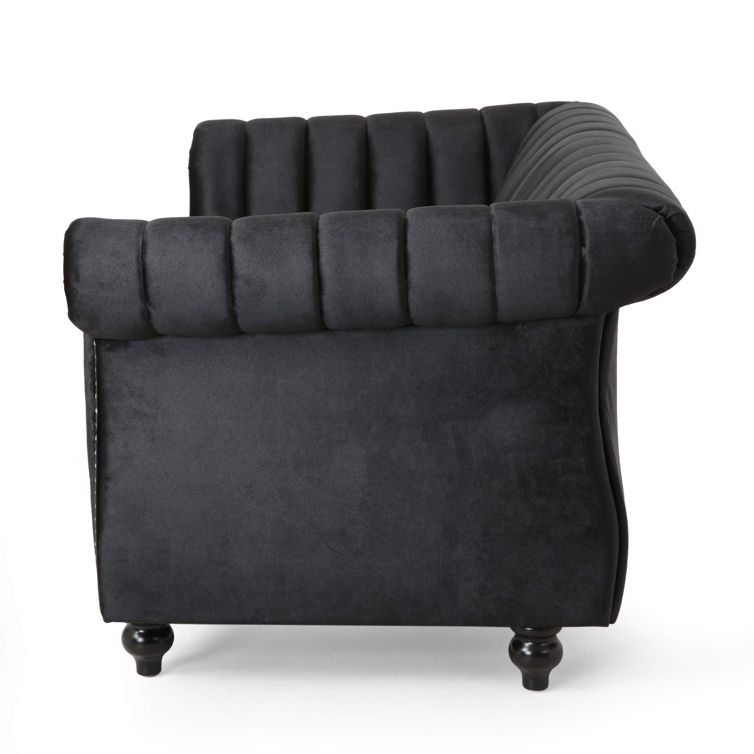 Christopher Knight Home Glenmont Love Seats, Black + Dark Brown