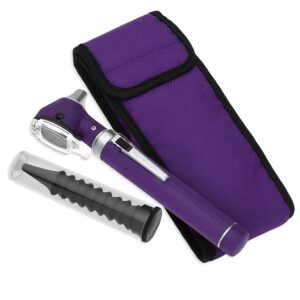 surgicalonline otoscope - ear scope with light, ear infection detector, pocket size, in 10+ colors! (purple)