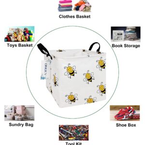 ONOEV Square Fabric storage box, decorative basket and finishing basket with handle are used for the storage of clothes, books and sundries (Black Vertical Arrow)