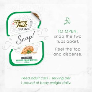 Purina Fancy Feast Petites Gourmet Gravy Wet Cat Food, Petites Grilled Chicken With Rice Entree - (Pack of 12) 2.8 oz. Tubs