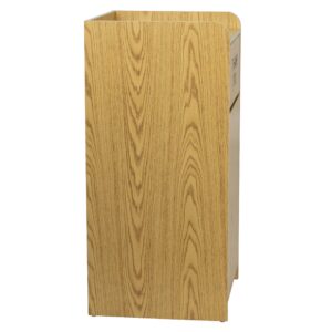 BizChair Wood Tray Top Receptacle in Oak