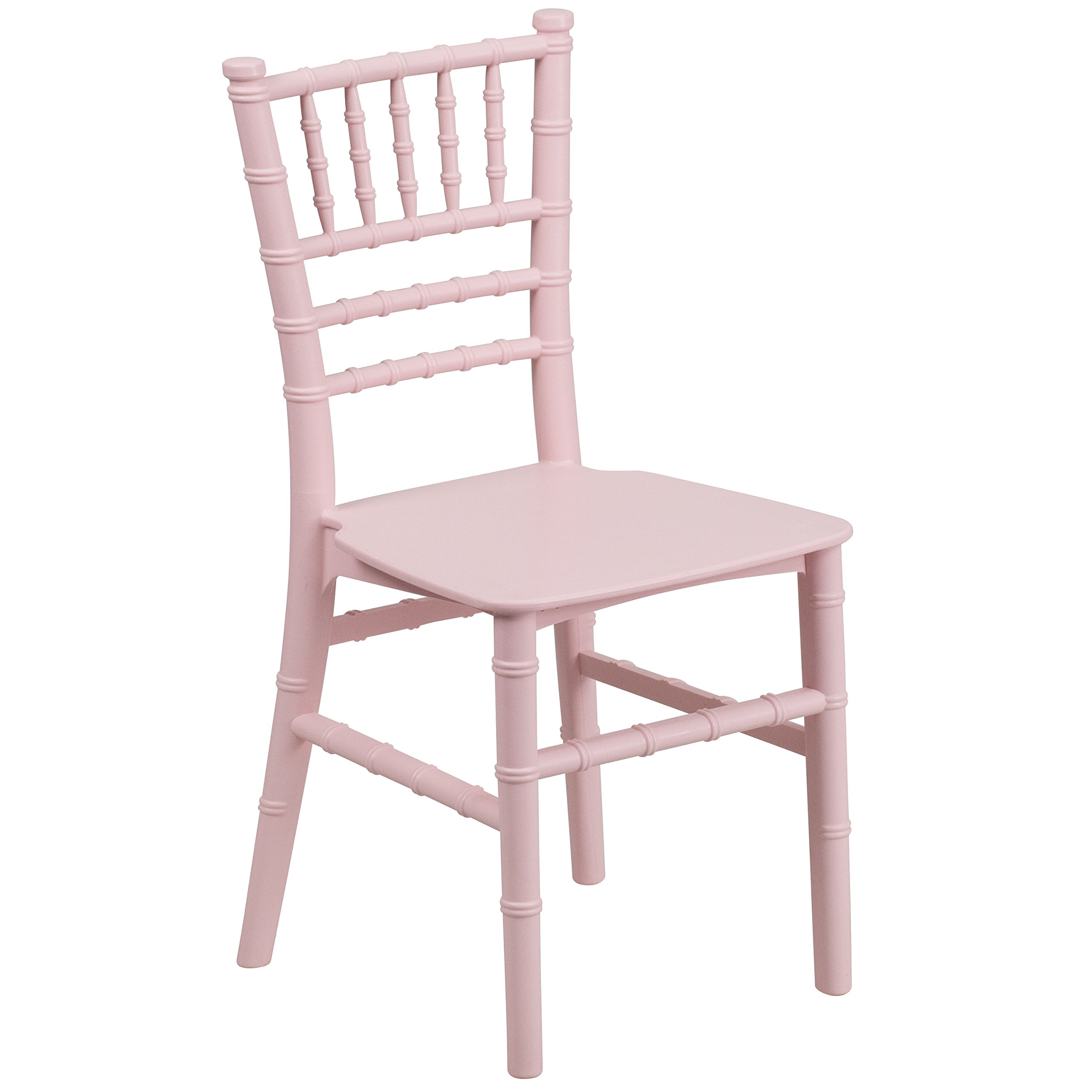 BizChair Child’s Pink Resin Party and Event Chiavari Chair for Commercial & Residential Use