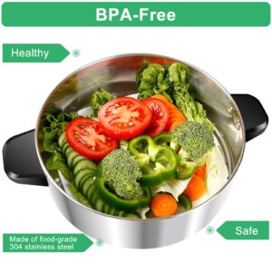 Secura Steamer Basket 304 Stainless Steel Food Steamer 1 Tier for 8.5 Quart Electric Food Steamer