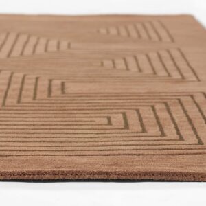 Momeni Simba Wool Hand Tufted Contemporary Indoor Area Rug, Copper, 2' X 3', SIMBASIM-3COP2030