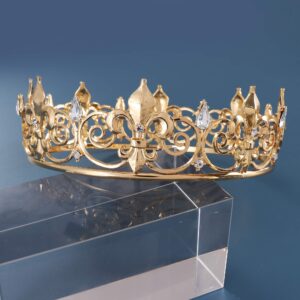 yanstar Gold King Crowns for Men, Metal Royal Prince Crown and Tiaras for Birthday Prom Party Hats Costume