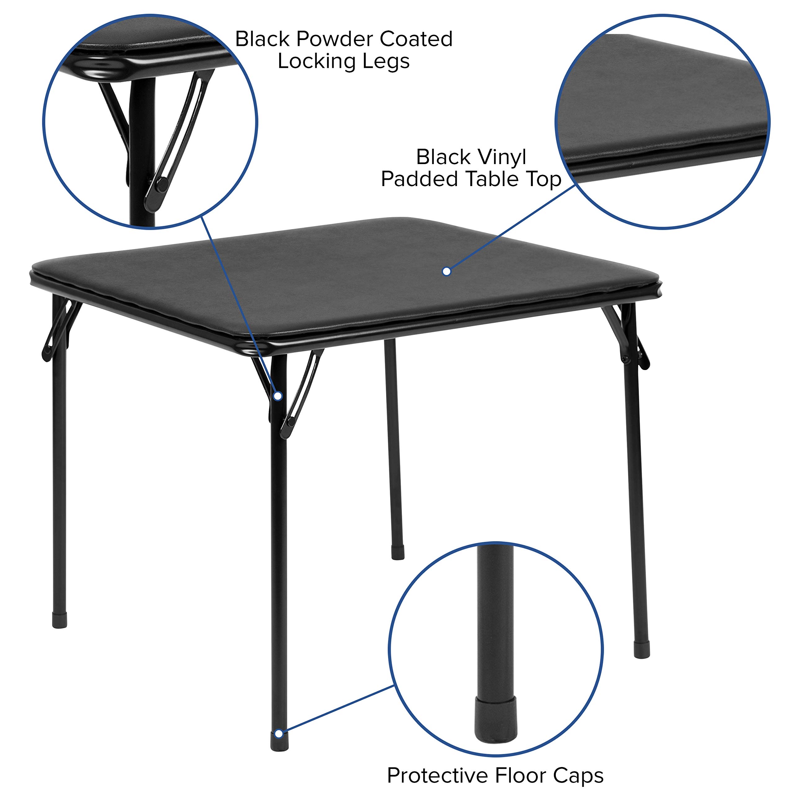 BizChair Kids Black Folding Table