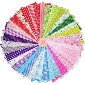 zgxy fabric, 35 pcs/lot top cotton 9.8" x 9.8" (25cm x 25cm) squares patchwork, precut bright multi-color and different pattern for sewing quilting crafting, home party craft fabric diy sewing mask