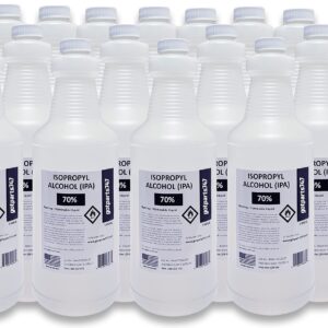 Isopropyl Alcohol 70% - 16 x 1000 ml (More Than 4 Gallons) USP Grade IPA 70 Percent - Made in The USA