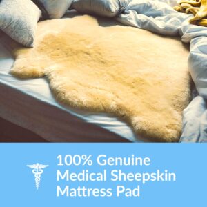 Sheepskin Ranch Double Mattress Cover, 72 in x 24 in, Natural Wool, Machine Washable