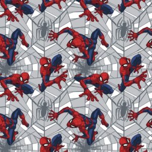 springs creative products marvel avengers spider-man web crawler premium quality 100 percent cotton fabric by the yard.