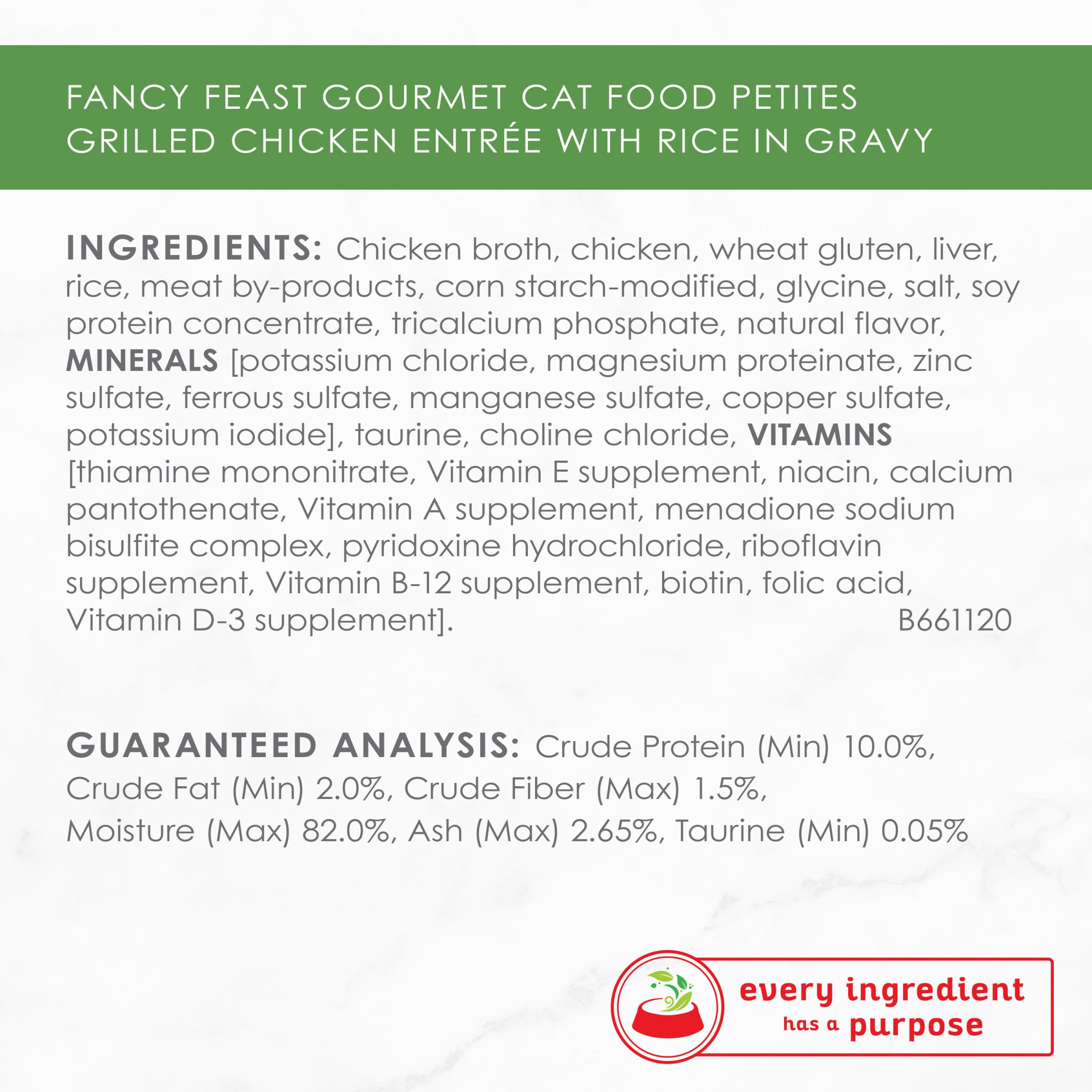 Purina Fancy Feast Petites Gourmet Gravy Wet Cat Food, Petites Grilled Chicken With Rice Entree - (Pack of 12) 2.8 oz. Tubs