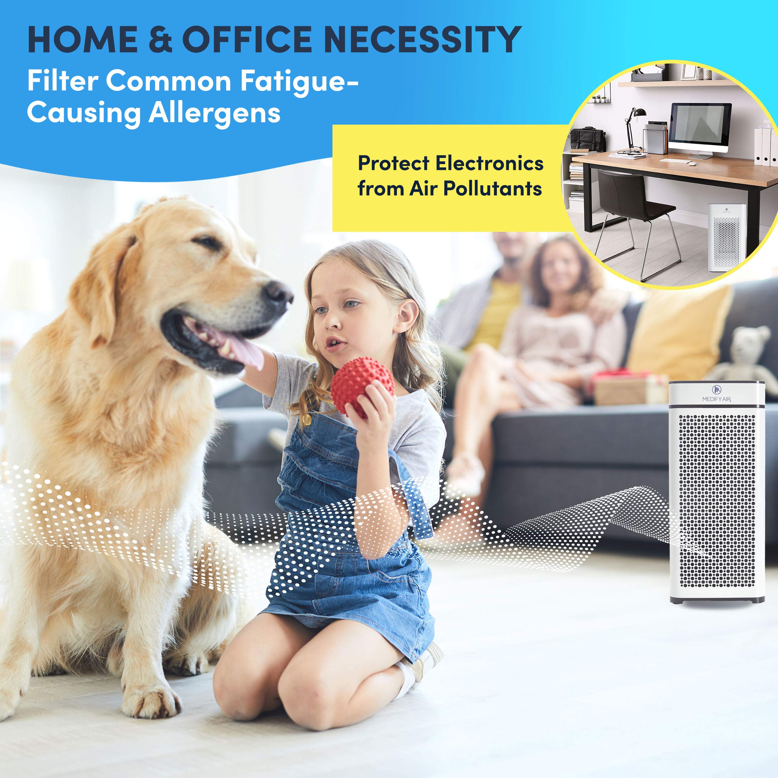 Veva HEPA Filter Replacements Compatible with Medify MA-40 Home Air Purifier - Captures 99.97% of Particles, 3-in-1 Replacement Filters, Honeycomb Carbon, Charcoal Activated Cleaner