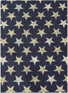 american patriotic patriotism 4th of july celebration red white blue 100% cotton sewing fabric fat quarters size: 1/4 yard or fat quarter 18” l x 21.5-22” w (rustic mini stars on navy)